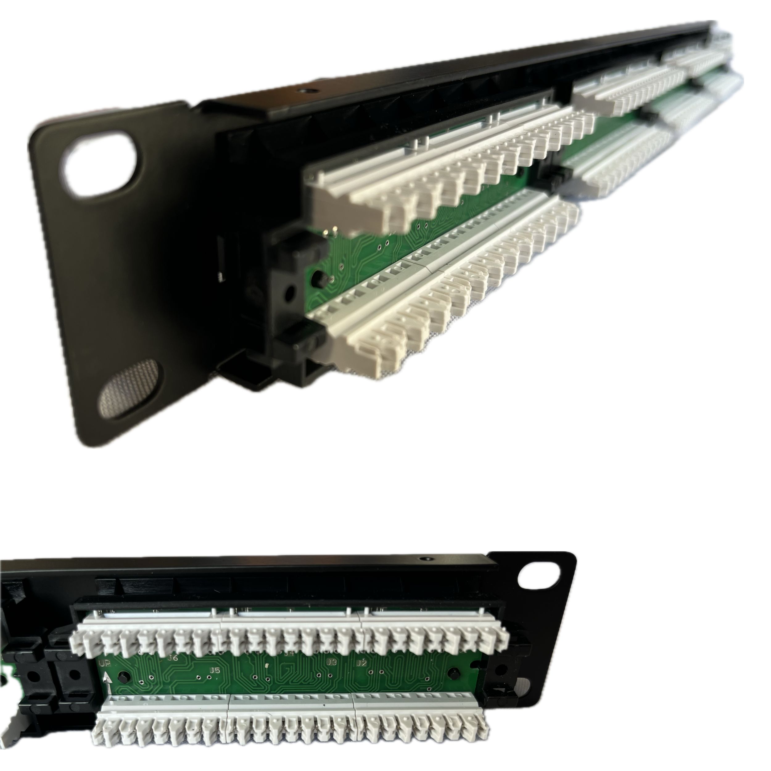 Patch Panel 24 Portas Cat5e UTP padrão 19" │ rackfort.com.br - Rack ...