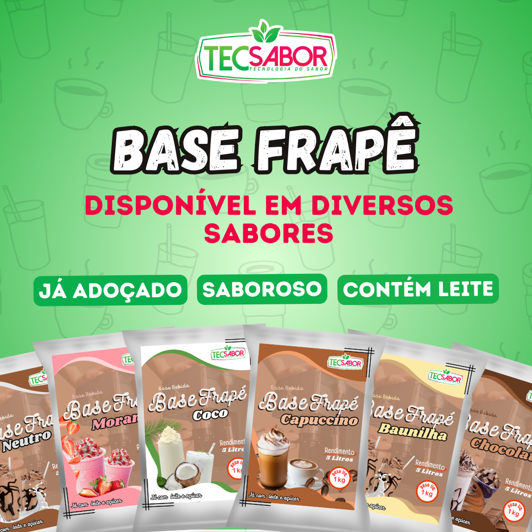 Frapê Base pronta Sabores Diversos Tecsabor - lojatecsabor