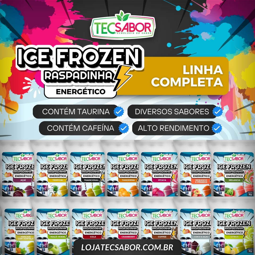 Raspadinha Energética Base Pó Pronta Tecsabor - lojatecsabor