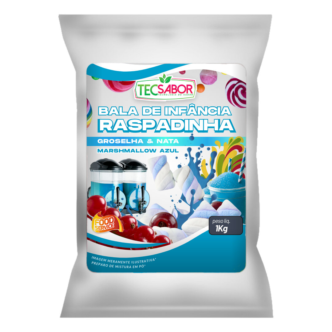 Raspadinha Bala da Infância Pó Pronta Tecsabor 1 kg - lojatecsabor