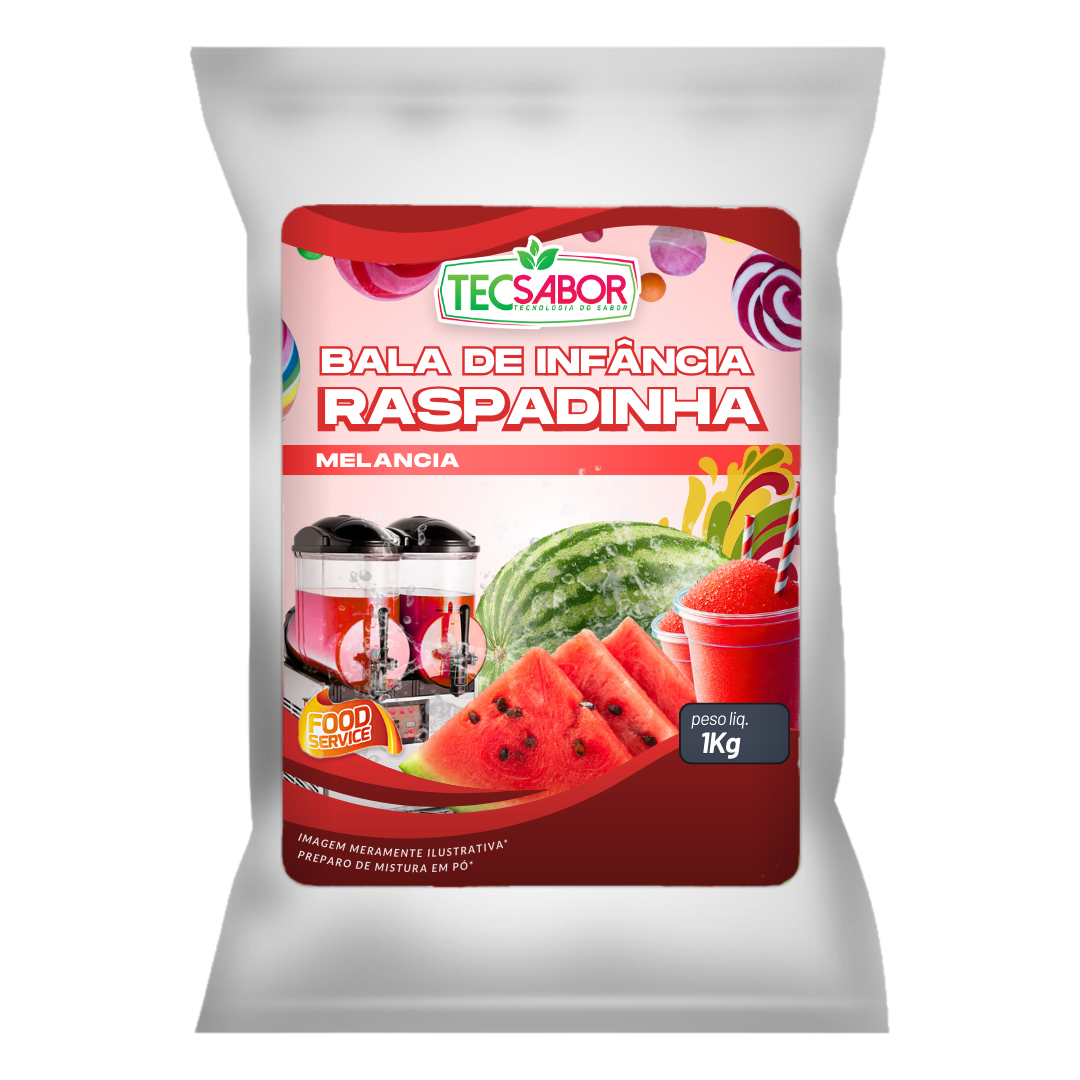 Raspadinha Bala da Infância Pó Pronta Tecsabor 1 kg - lojatecsabor