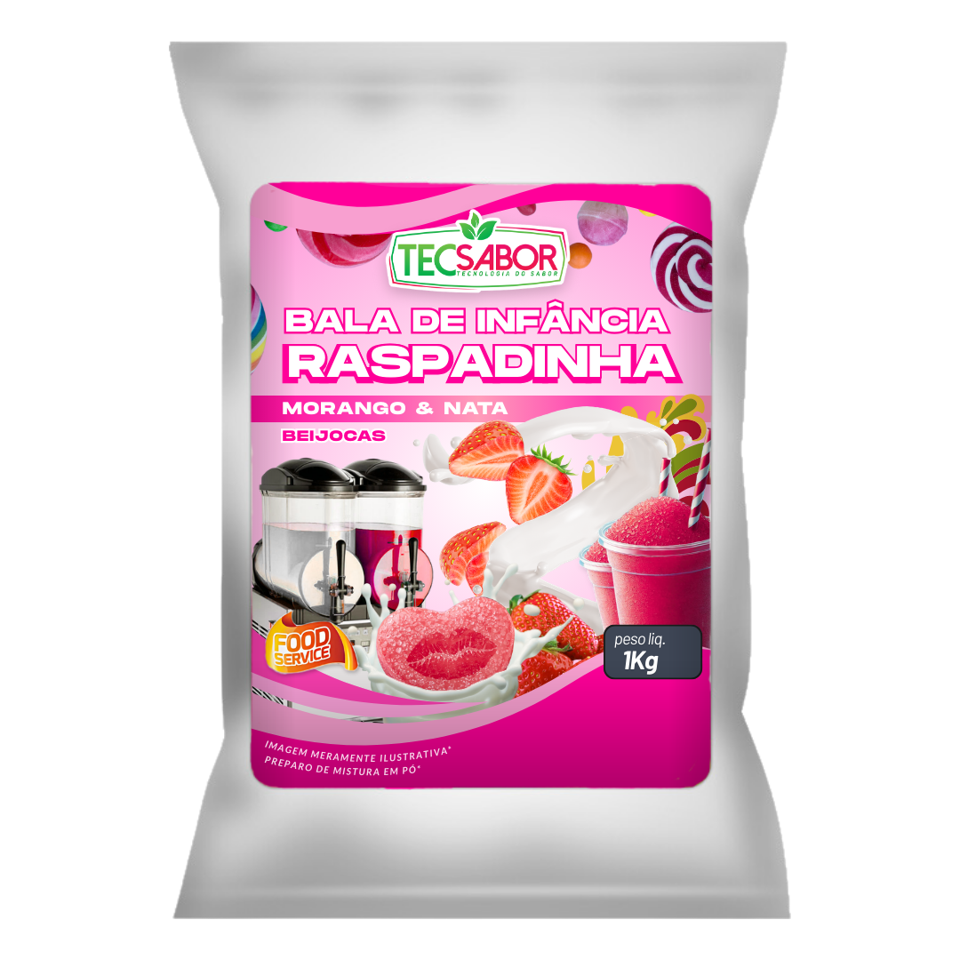 Raspadinha Bala da Infância Pó Pronta Tecsabor 1 kg - lojatecsabor
