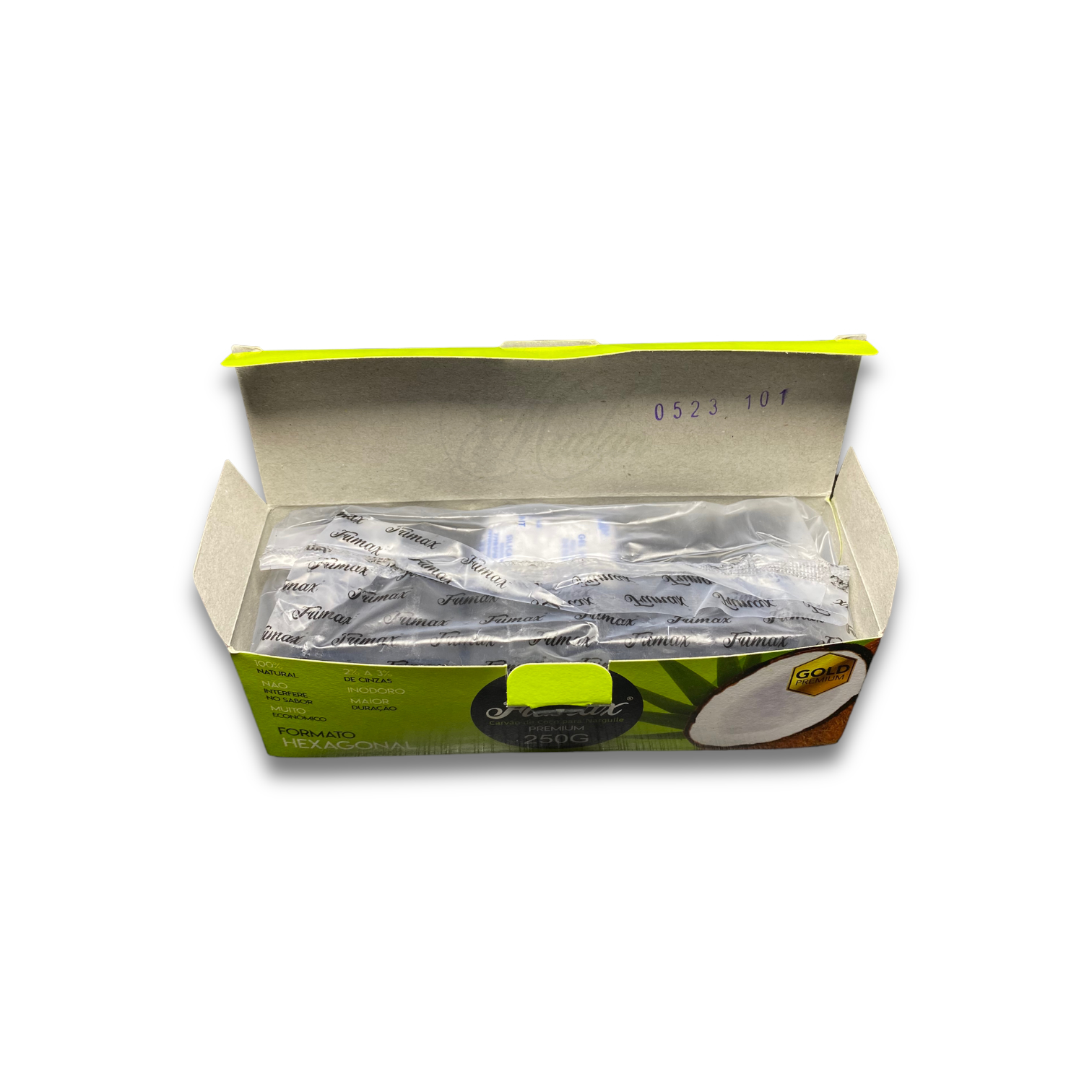 CARVÃO FUMAX 250G - CARVÃO DE COCO - Mudan Tabacaria