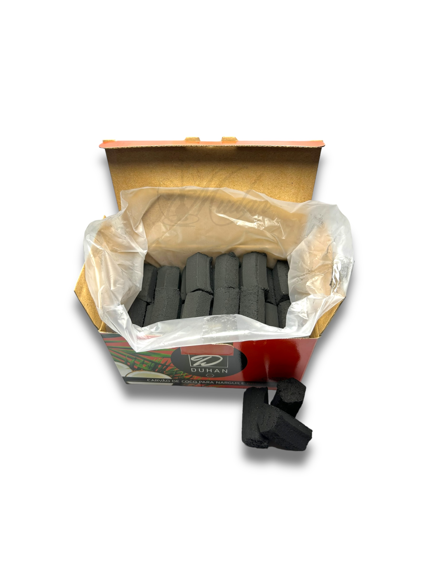 CARVÃO DUHAN 1KG - CARVÃO DE COCO HEXAGONAL - Mudan Tabacaria