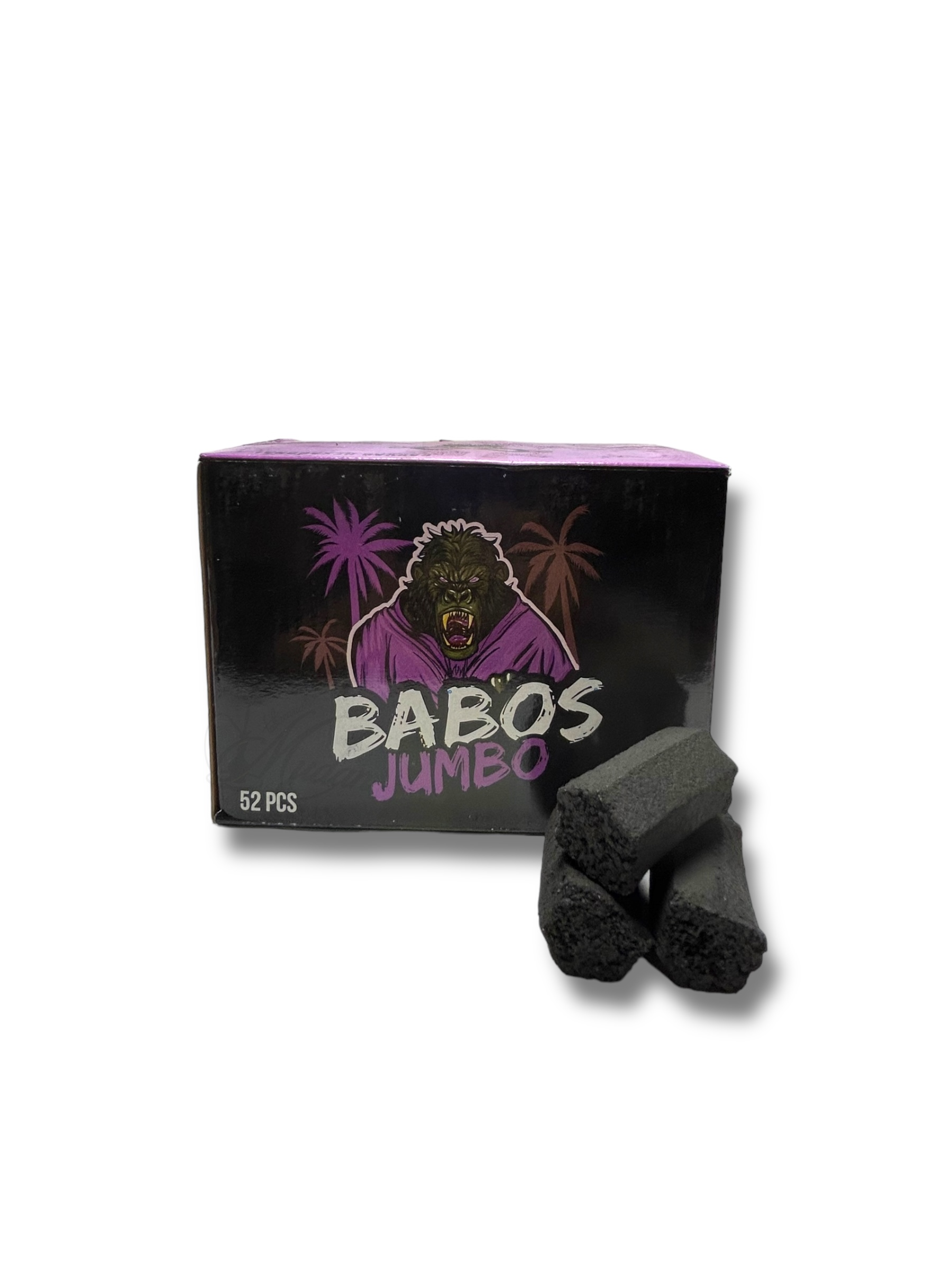 CARVÃO BABOS JUMBO 1KG - CARVÃO DE COCO HEXAGONAL - Mudan Tabacaria