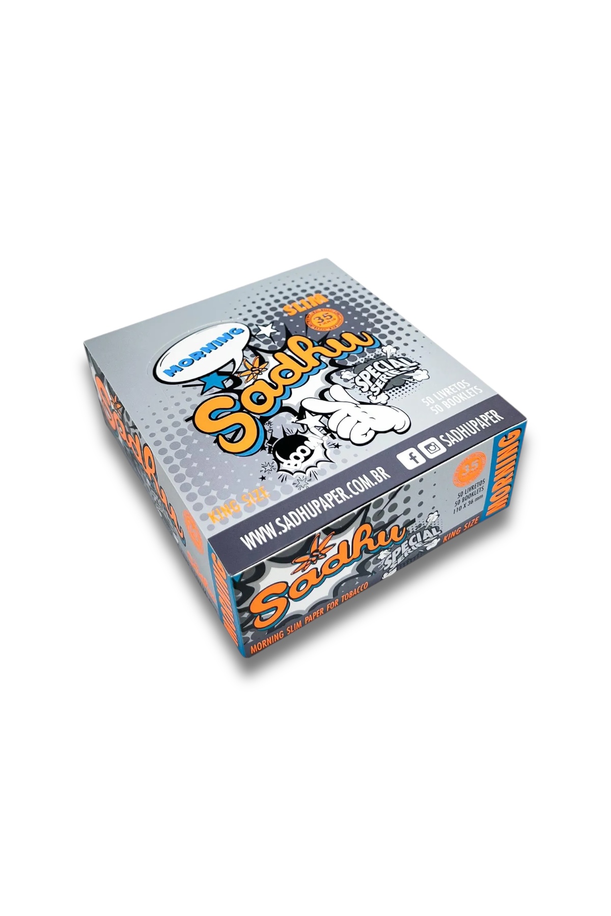 CAIXA SEDA SADHU MORNING SLIM - ATACADO (C/50 UNIDADES) - Mudan Tabacaria