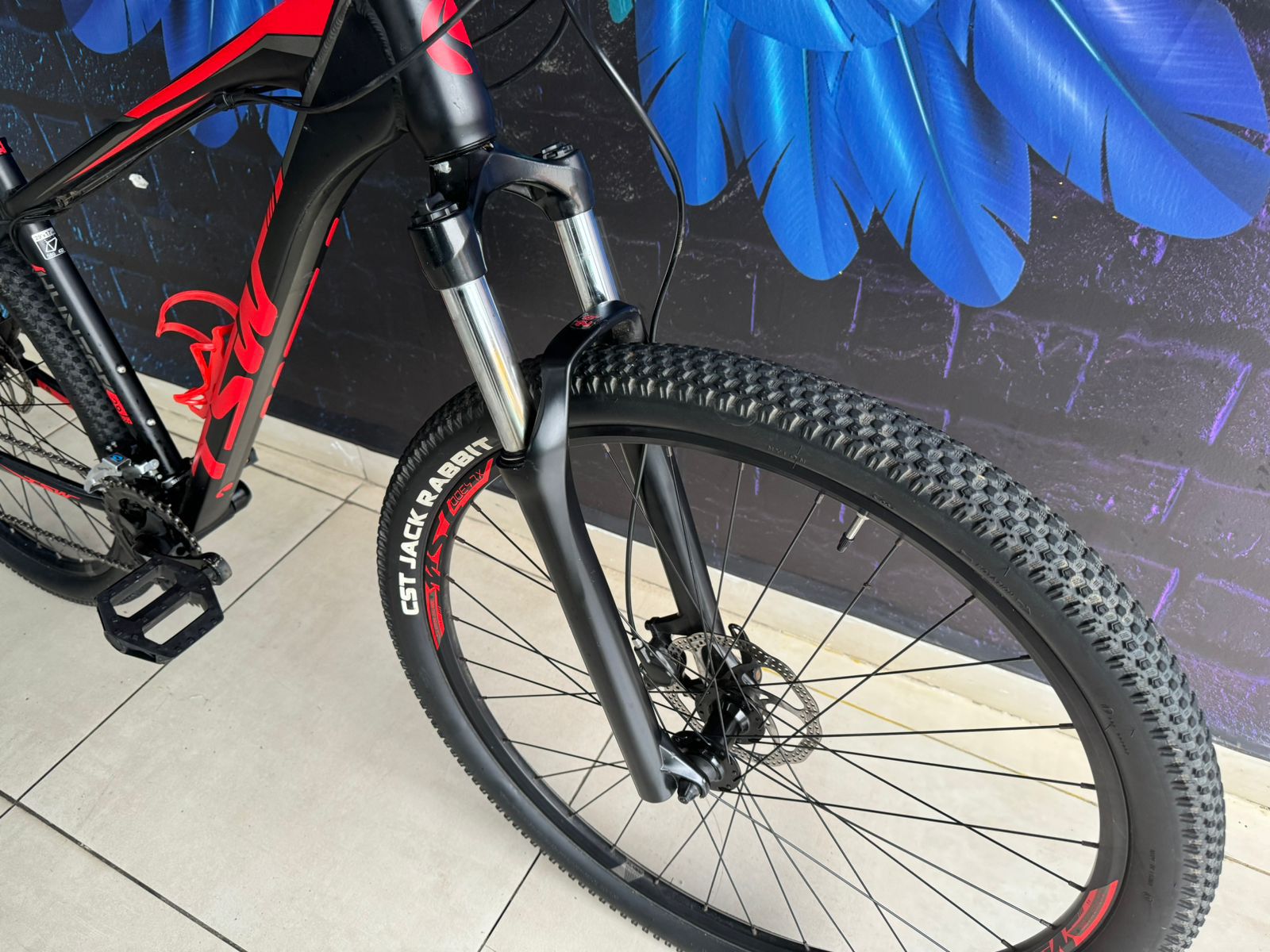 BICICLETA ARO 29 TSW HUNTER 24VEL TAM:17 COR: PRETA E VERMELHA SEMI ...
