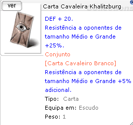Carta Cavaleira Khalitzburg - Buster Shop