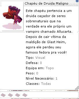 Chapéu de Druida Maligno - Buster Shop