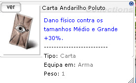Carta Andarinho Poluto - Buster Shop