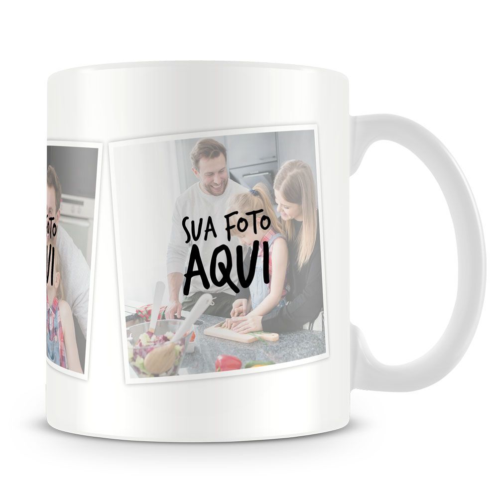 Caneca com Foto Mod.1 (3 Fotos) - Caneca Personalizada para Todas as ...