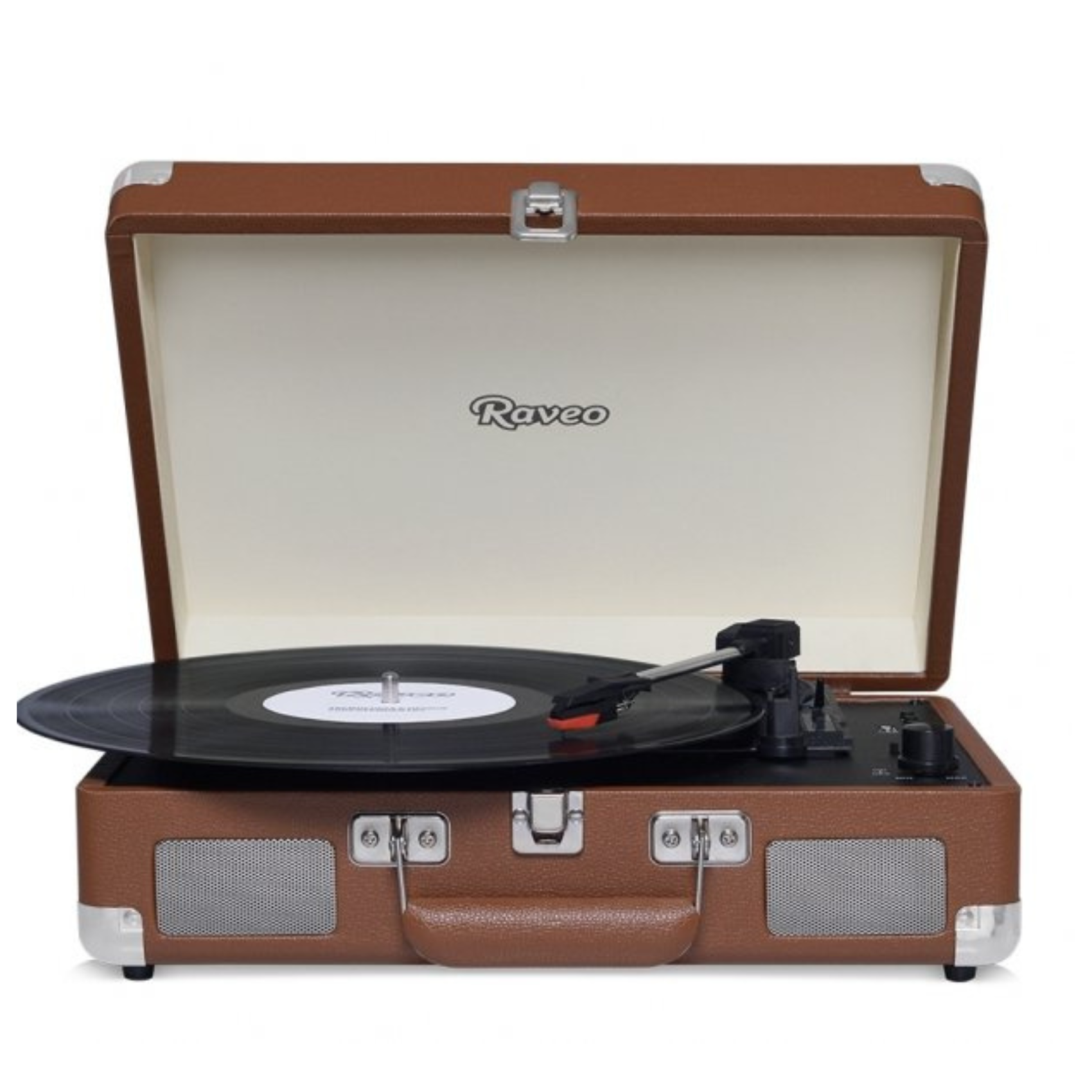 Vitrola Raveo Sonetto Chrome Brown Com Toca Disco Bluetooth - King ...