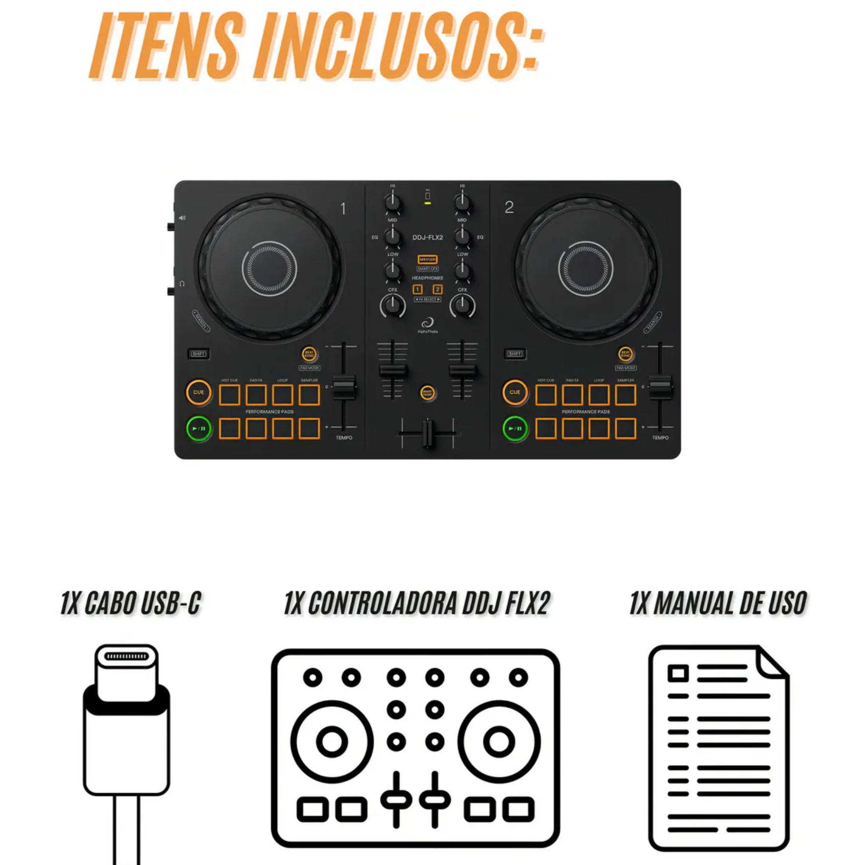 Controladora Pioneer Dj DDJ FLX2 Rekordbox Serato - King Musical ...