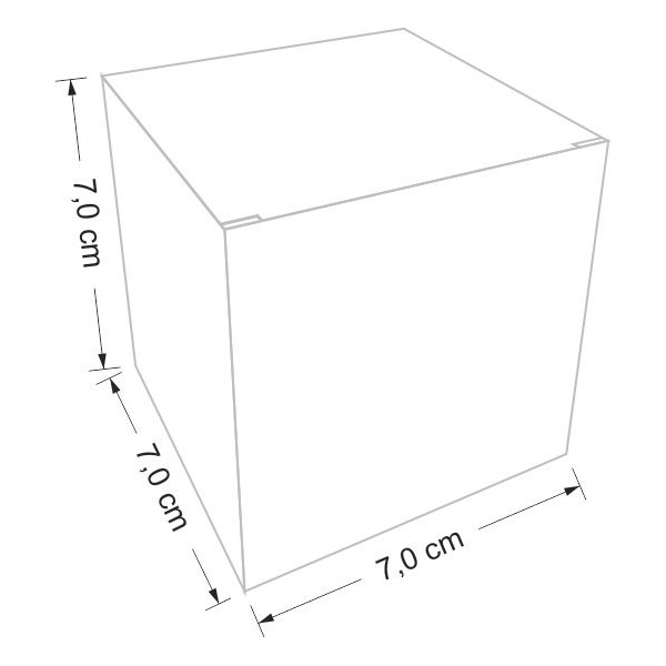 Caixinha padrão 7x7x7 cm em kraft natural 280g - 25 unidades - Caixas Kraft