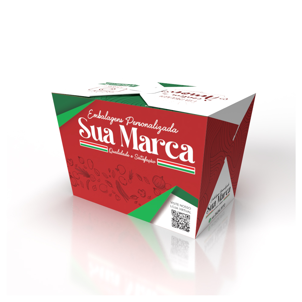 Embalagem Box Antivazamento para Massas - Pequena | Personalizada ...