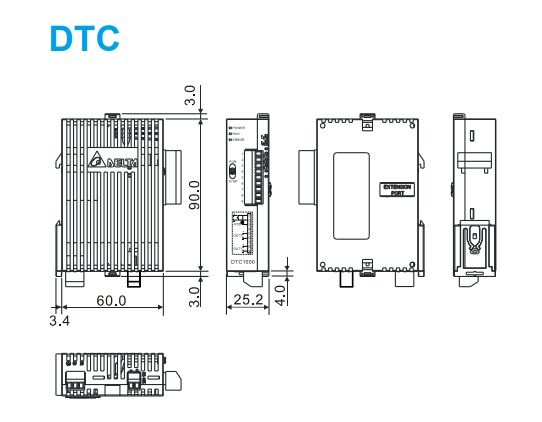 DTC2000L Controlador de Temperatura Modular, modulo de expansao, 2 ...