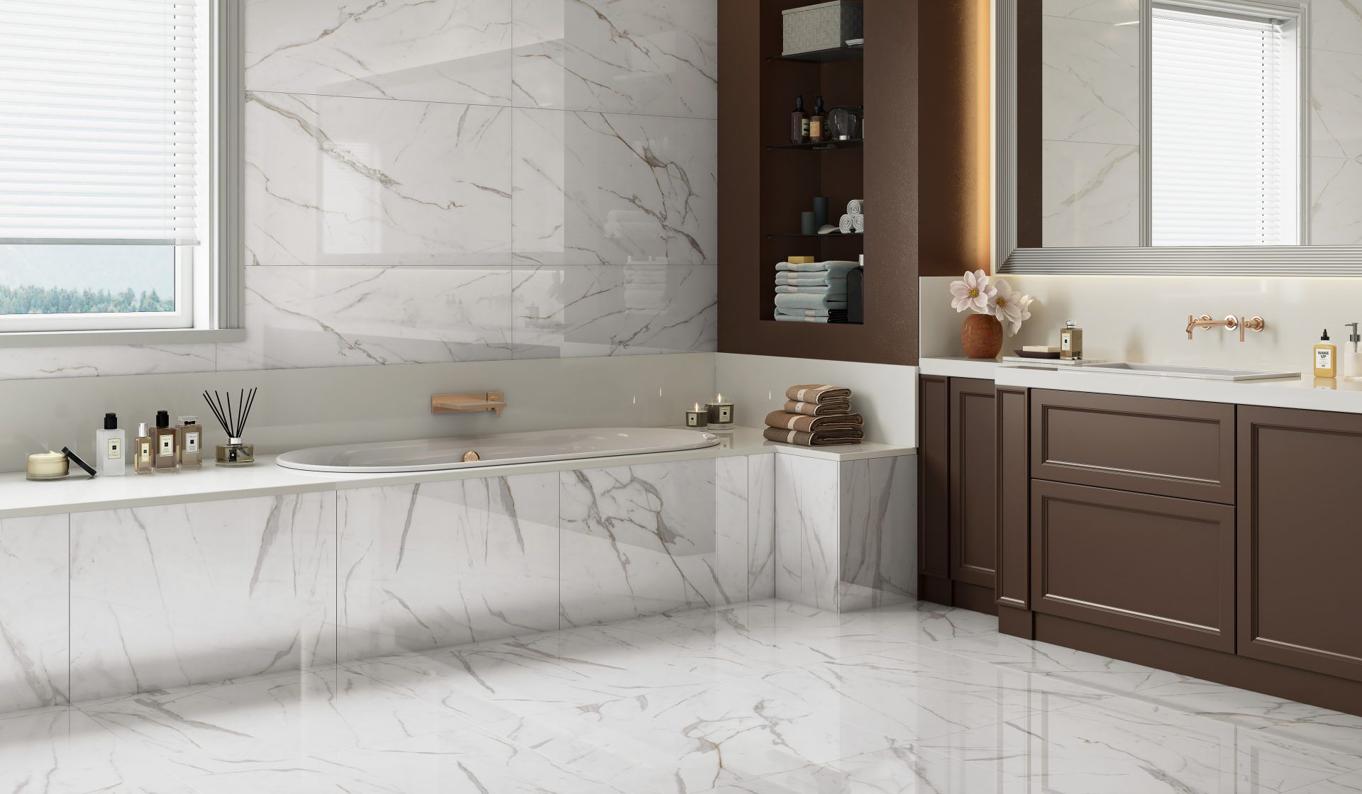 PORCELANATO RETIFICADO ROCA CALACATA BRANCO GOLD LUX 62X121CM ...