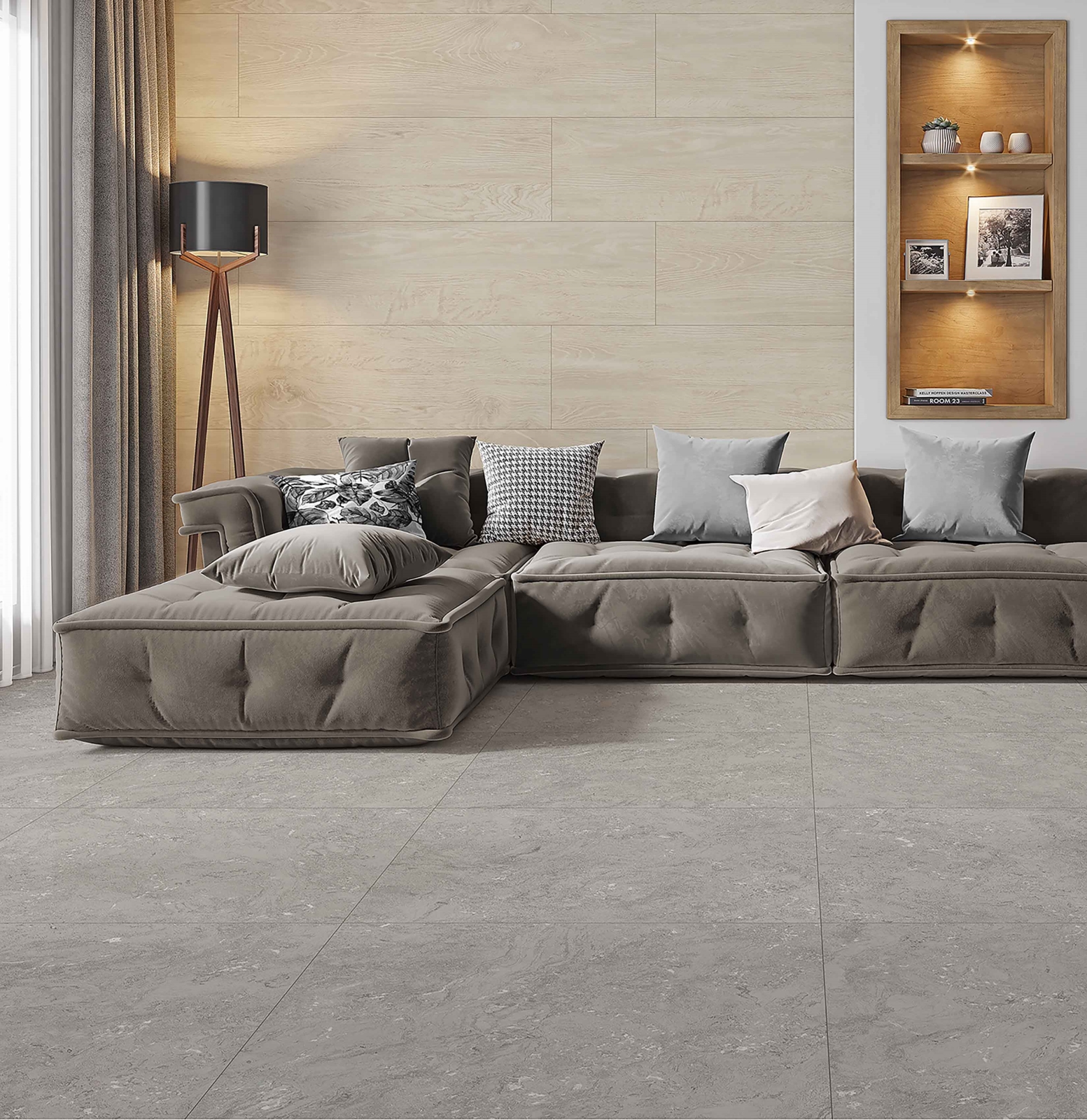 PORCELANATO DAMME DONATELLO AR83305 CINZA MARMORIZADO 83X83CM ...