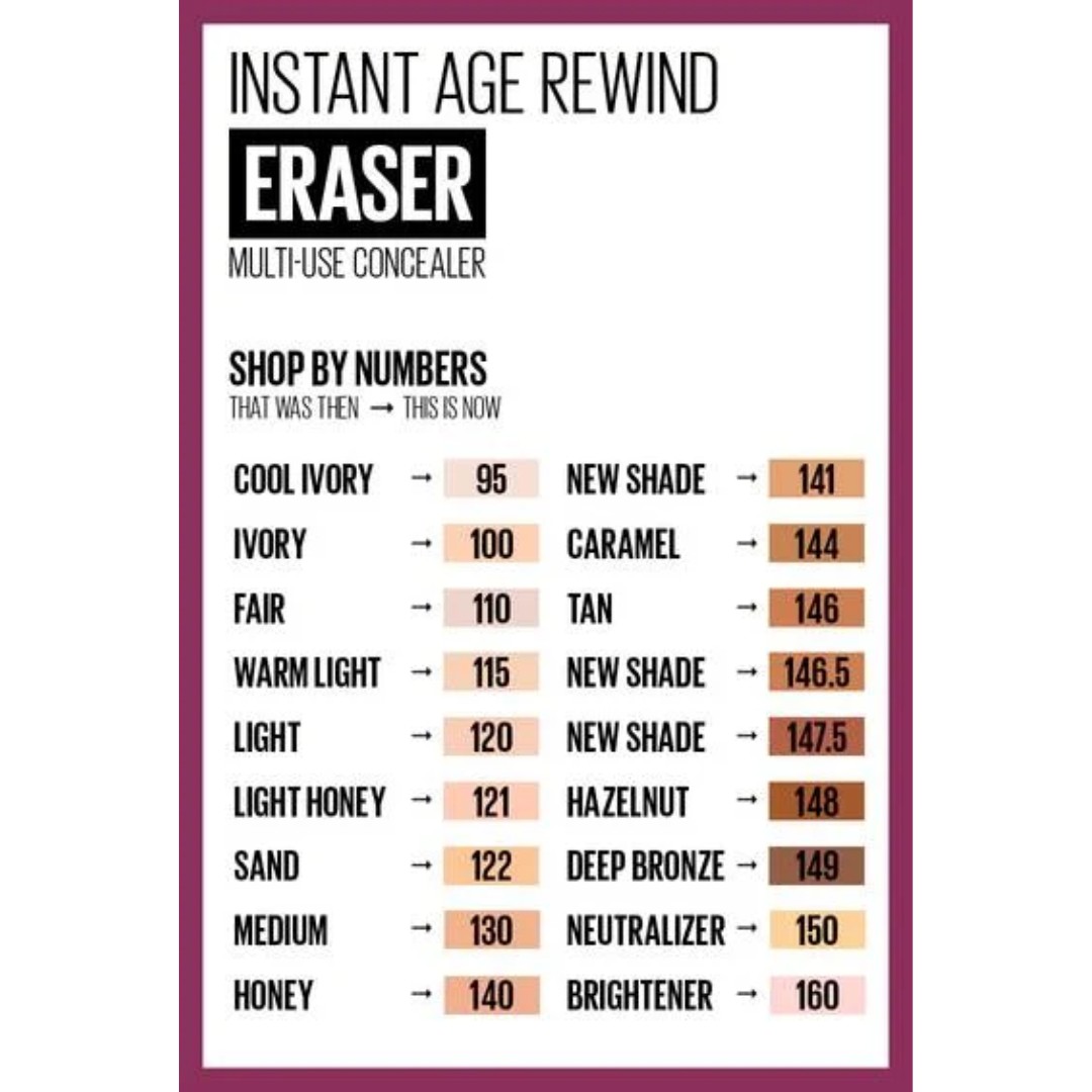 Corretivo Maybelline Instant Age Rewind Eraser Dark Circle Treatment ...