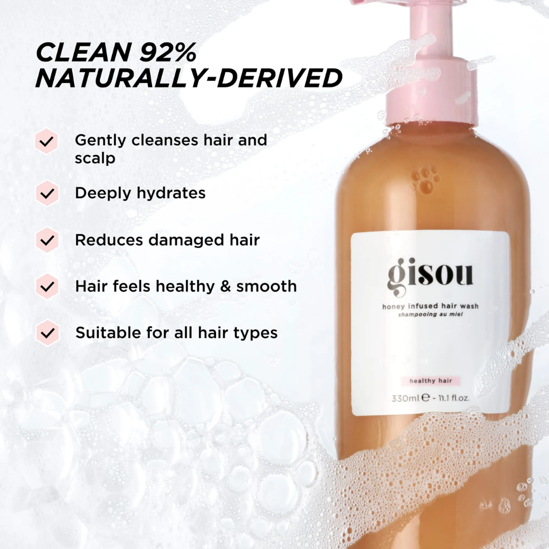 Kit Shampoo e Condicionador Gisou Wash & Go Combo Honey Infused ...