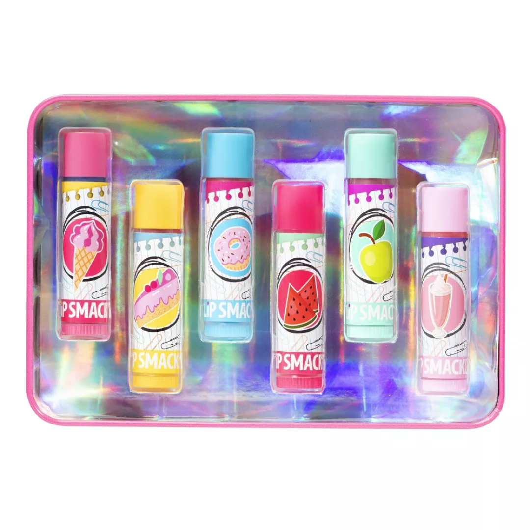 Kit Lip Balm Lip Smacker MASH Lip Balm Tin - 6pc - Imports MDM