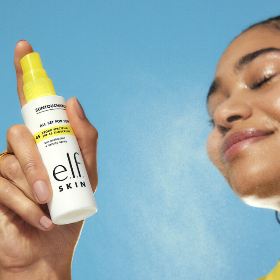 Protetor Solar em Spray E.l.f Suntouchable! All Set for Sun SPF 45 ...