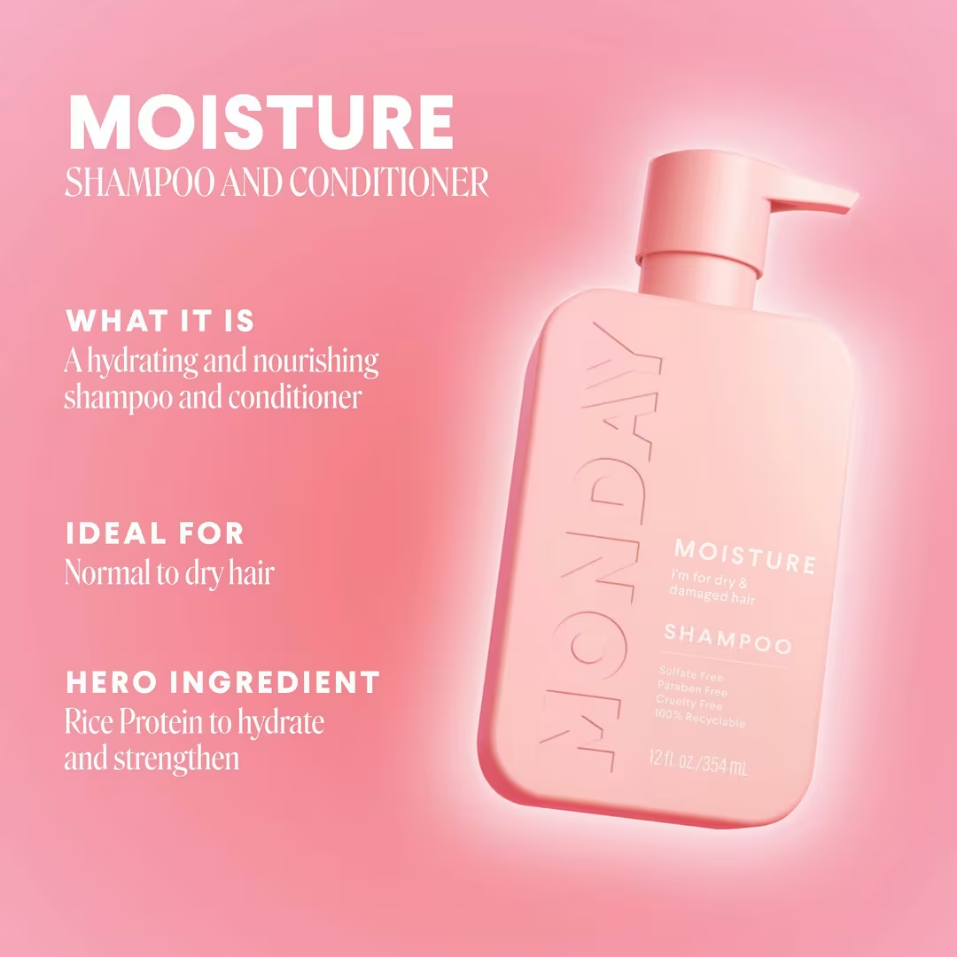 Shampoo MONDAY Haircare MOISTURE Shampoo 354ml - Imports MDM