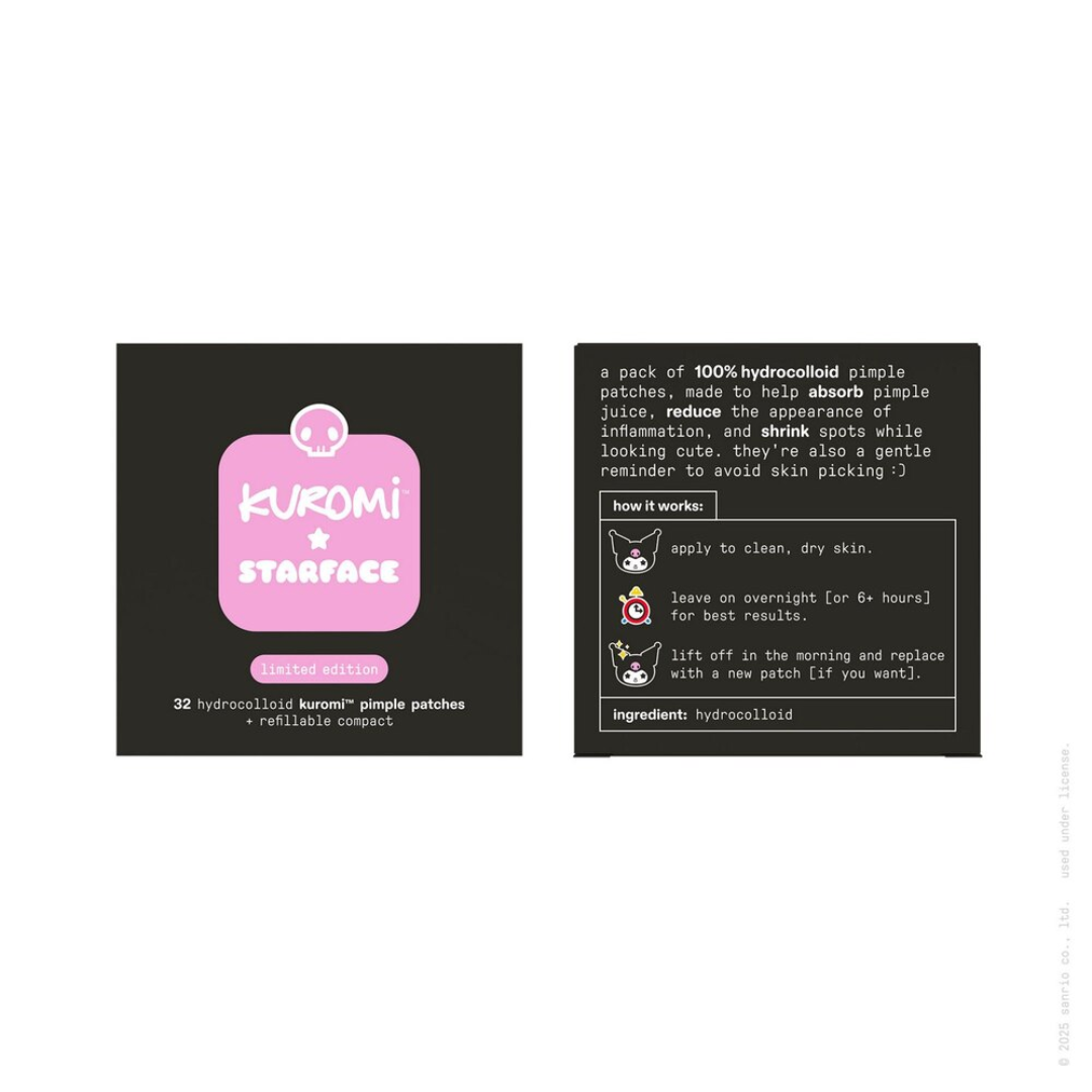 Adesivos Hidrocolóides + Case StarFace x Kuromi Big Kuromi Compact ...