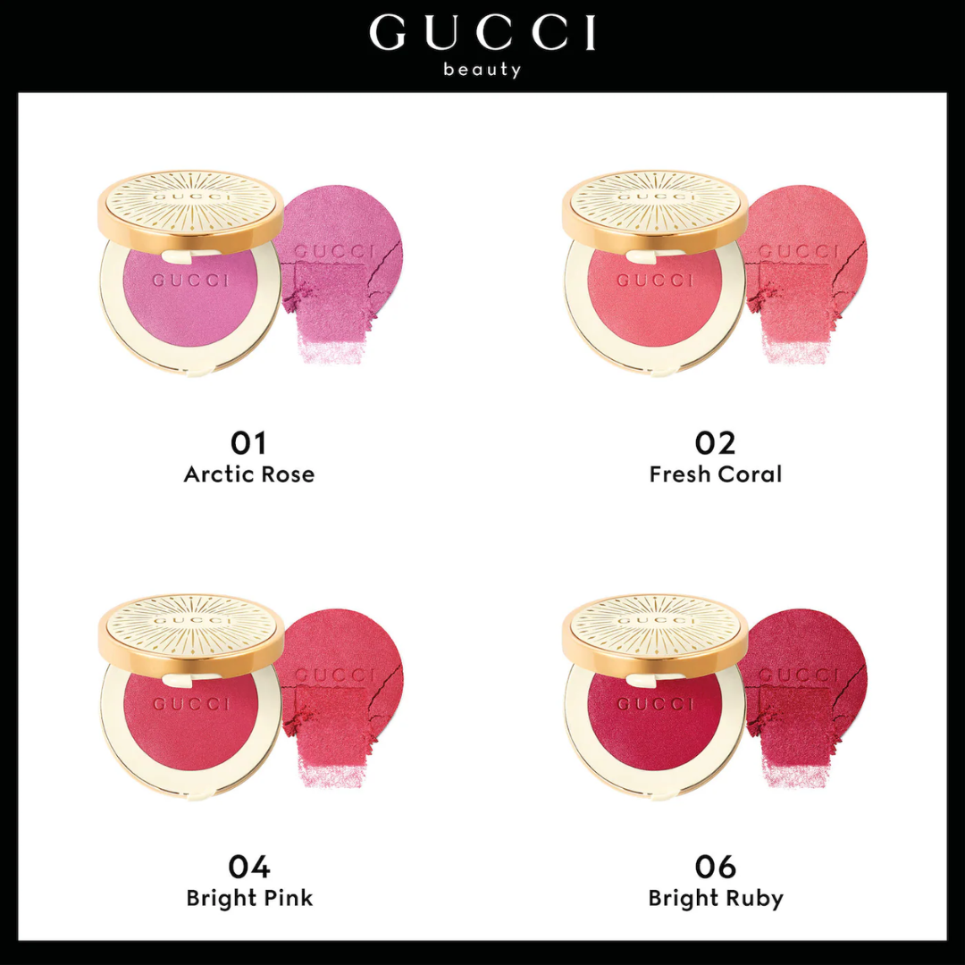 Blush Gucci Glow Dewy Powder Blush | Cor: 01 - Arctic Rose - Imports MDM