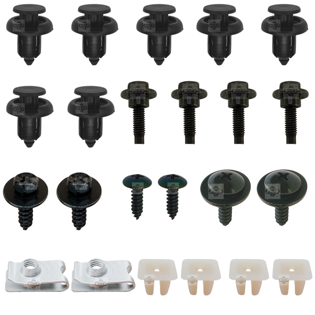 Kit 23 Pcs Presilha Parachoque Dianteiro Honda City 2013/2014 ...
