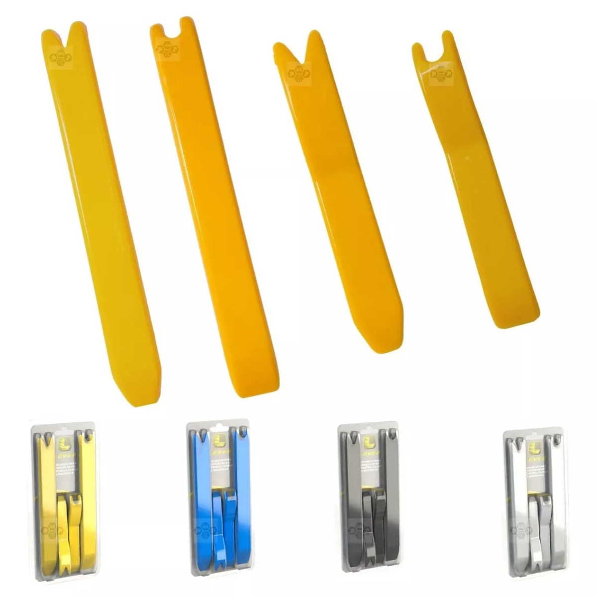 Kit 4 Espatulas Nylon Desmontar Painel Moldura Grampo Carro ...