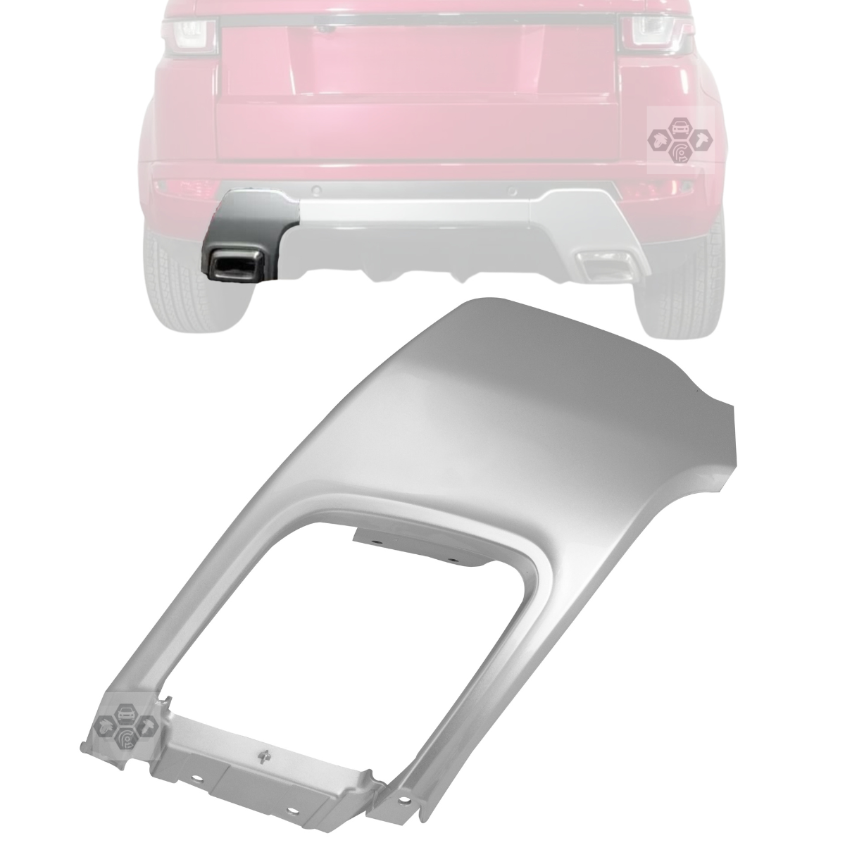 Moldura Ponteira Aplique Escapamento Parachoque Para Evoque Lado ...