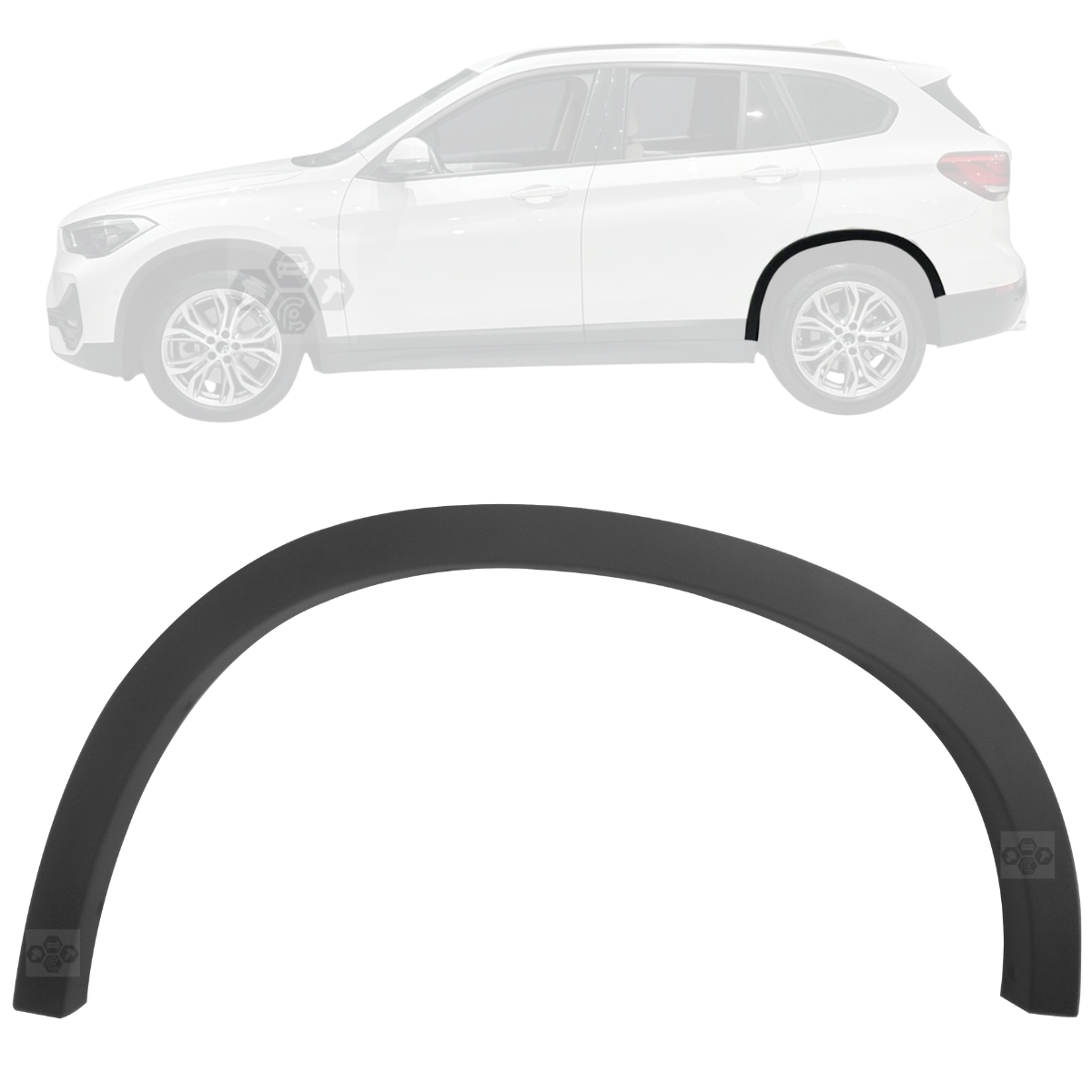 Moldura Friso Alargador Aplique Vão de Roda Paralama Traseiro Para BMW ...