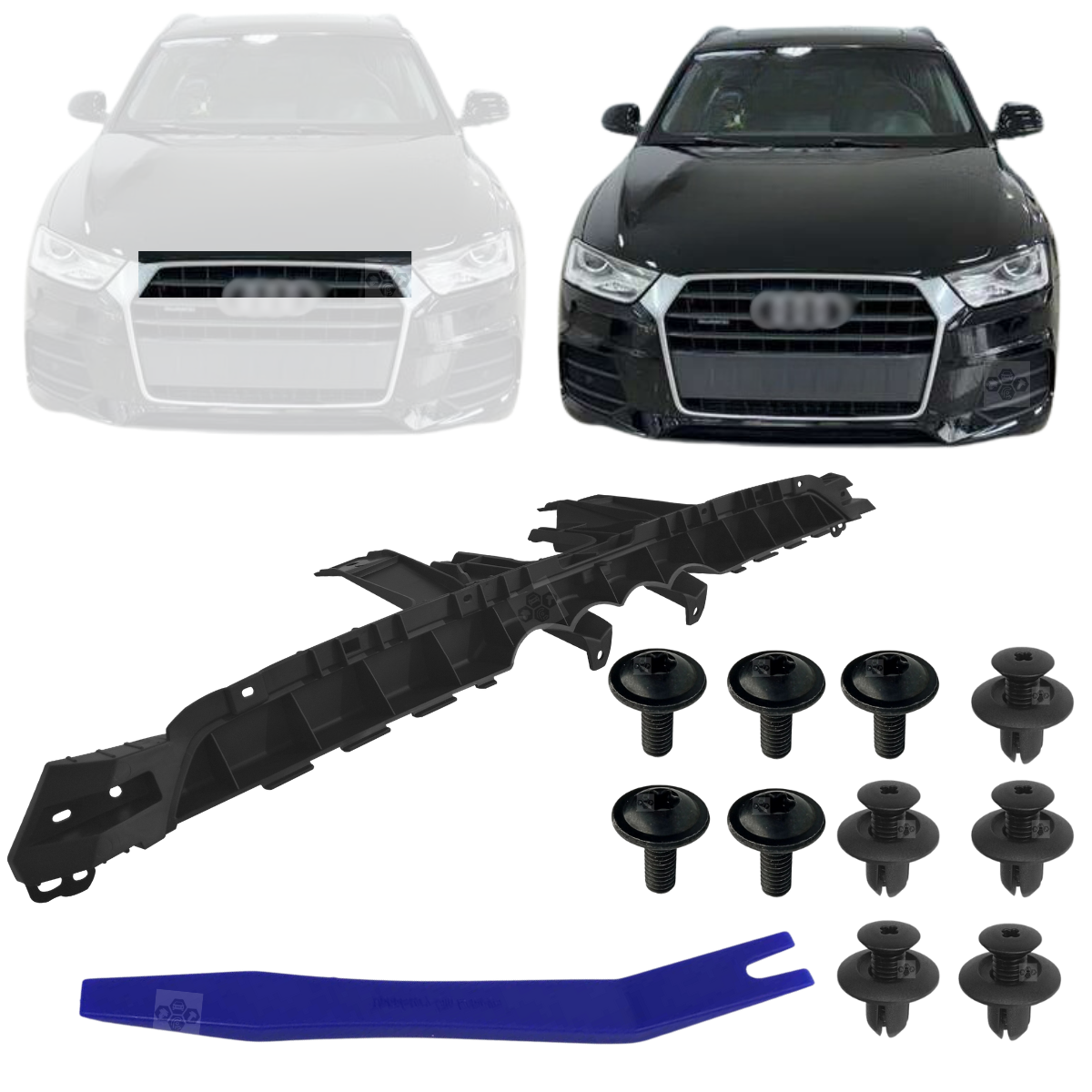 Suporte Grade Parachoque Dianteiro Para Audi Q3 2012/2015 8U0853692A ...
