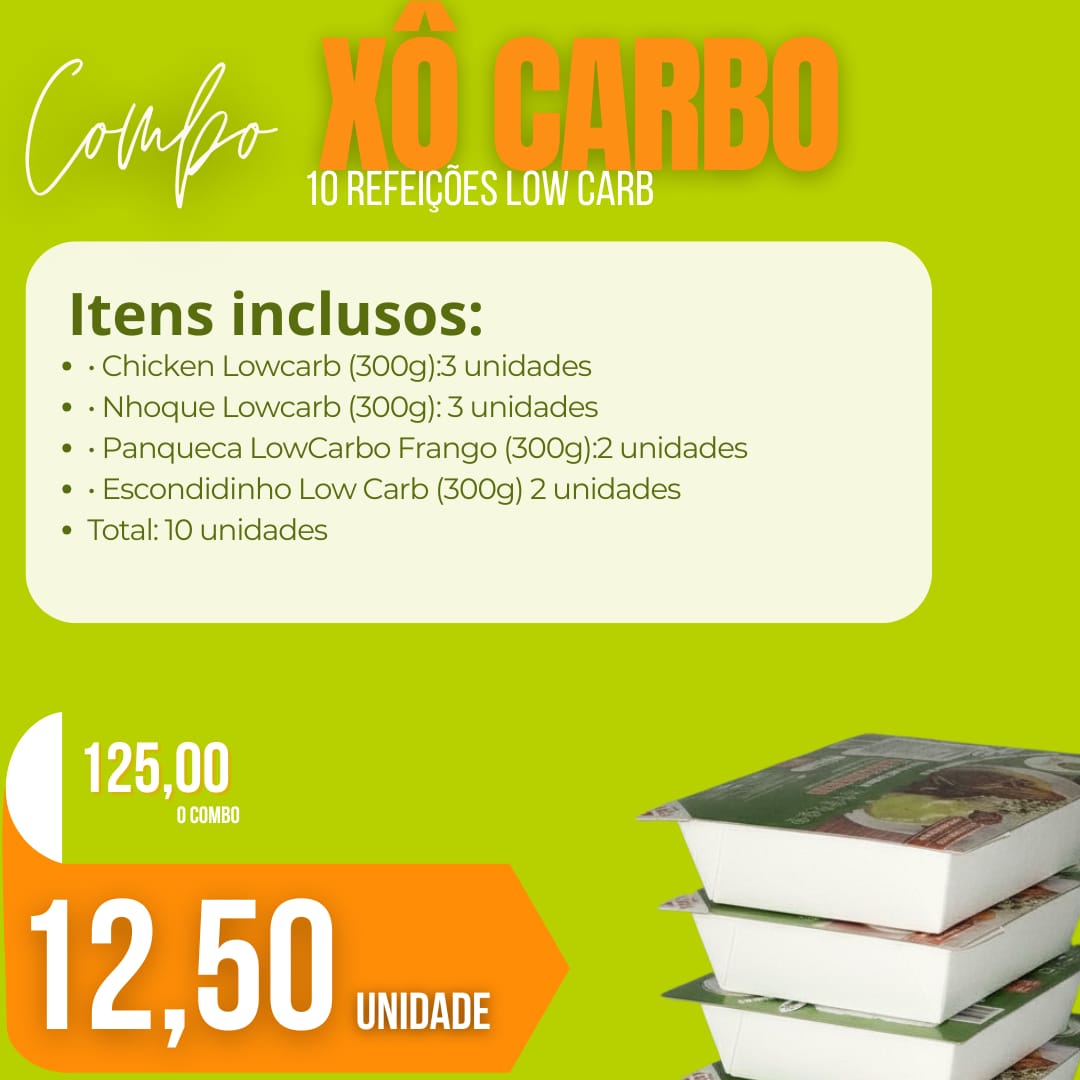 COMBO XÕ CARBO - 10 REFEIÇÕES - Mr. Fit Home