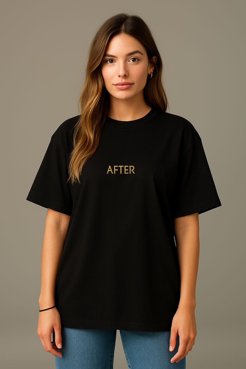 CAMISETA AFTER OVERSIZED PRETA SPIRIT - AFTER STORE