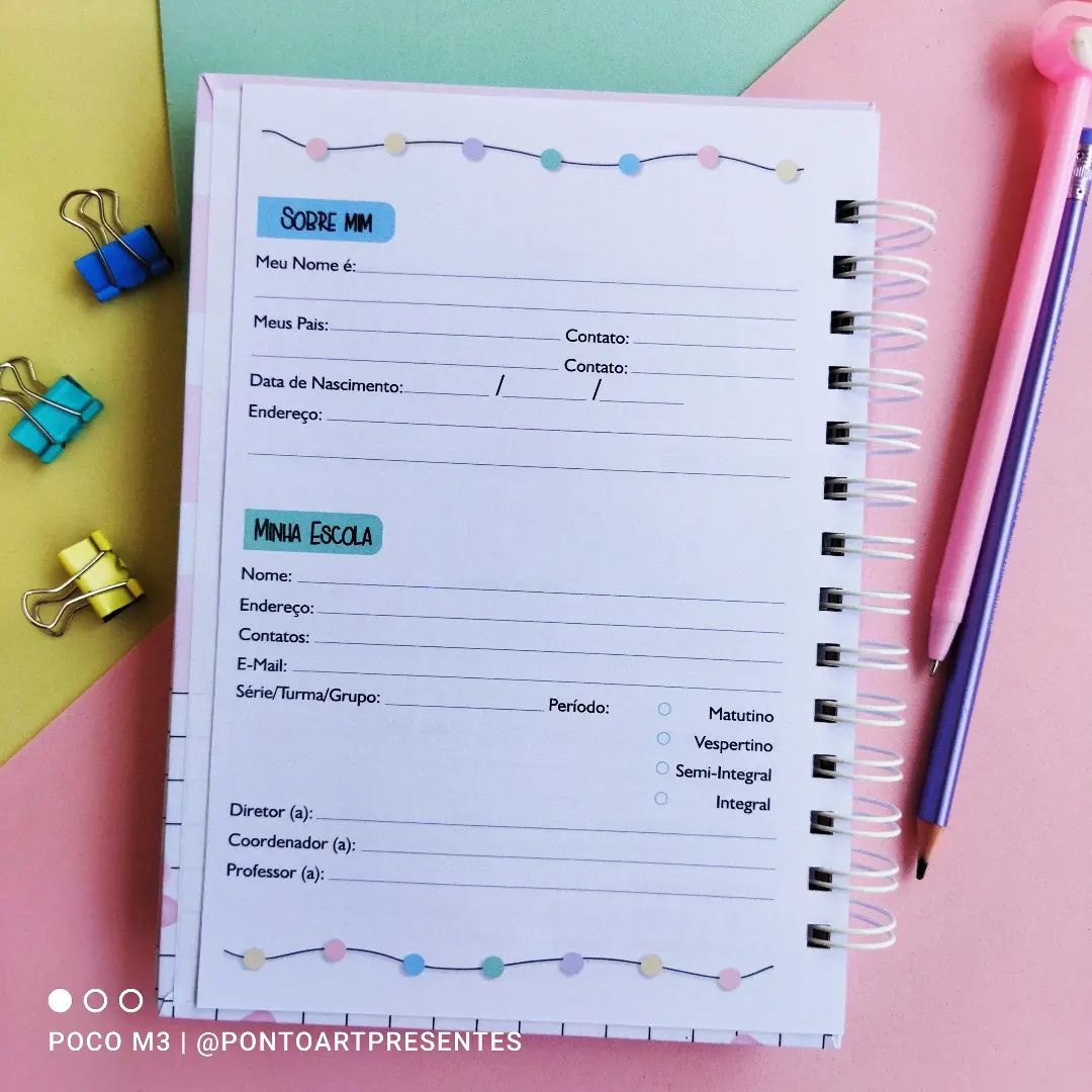 Agenda Bebê Berçario- Creche - PontoArt