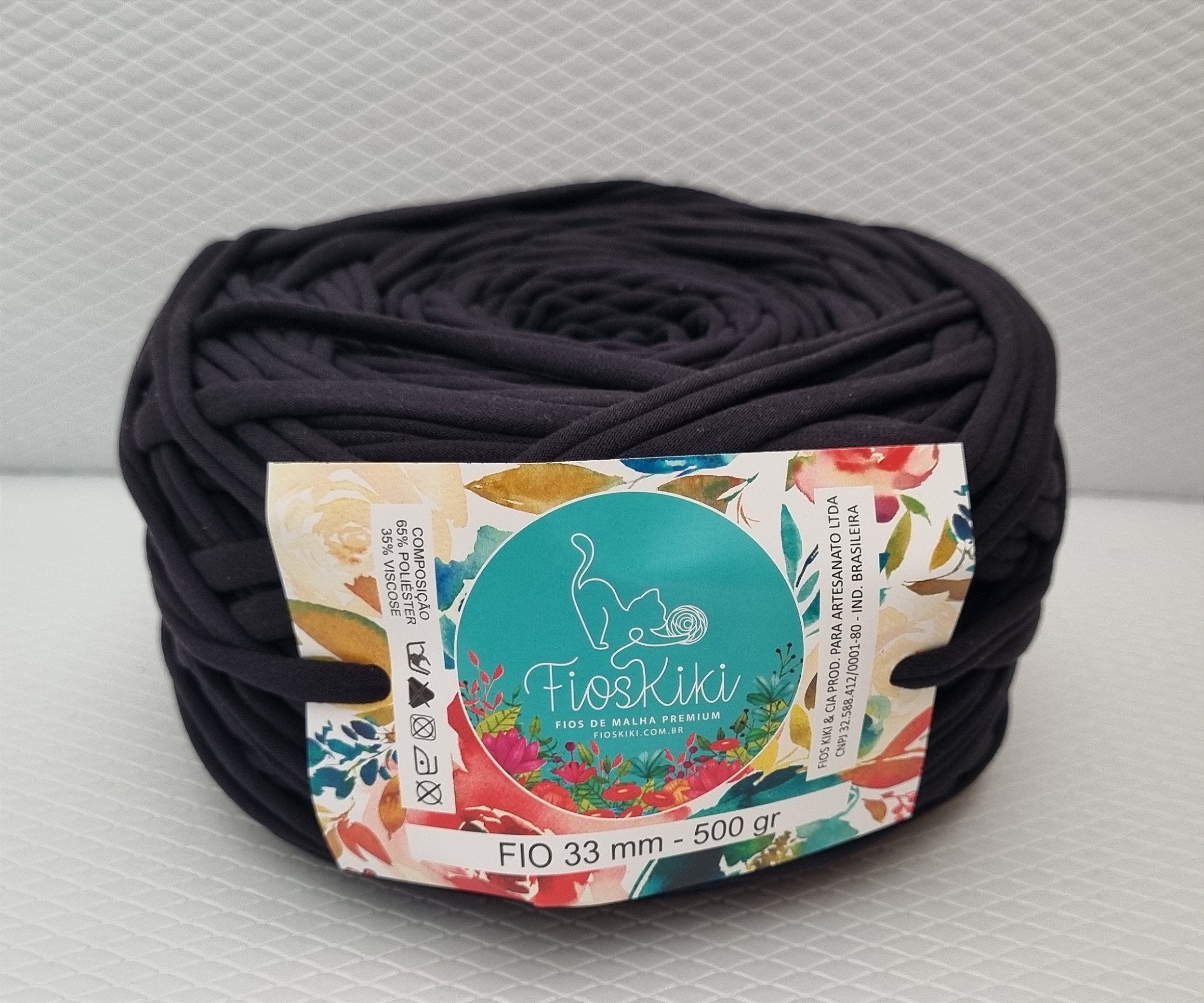 FIO DE MALHA PREMIUM KIKI ANTIPILLING 33MM - PRETO - 500gr - Dom armarinhos