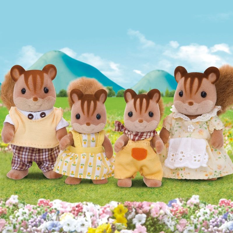 Sylvanian Families Familia Dos Esquilos Noz Epoch 4172 - Game1 ...