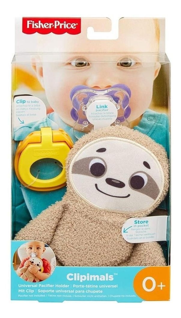 Clip Porta-chupeta Animais Sensoriais Preguiça Fisher-Price - Game1 ...