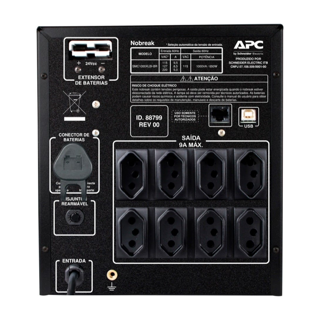 Nobreak APC Smart-UPS 1000VA Monofásico 220V - SMV1000I-BR - CODEPRINT