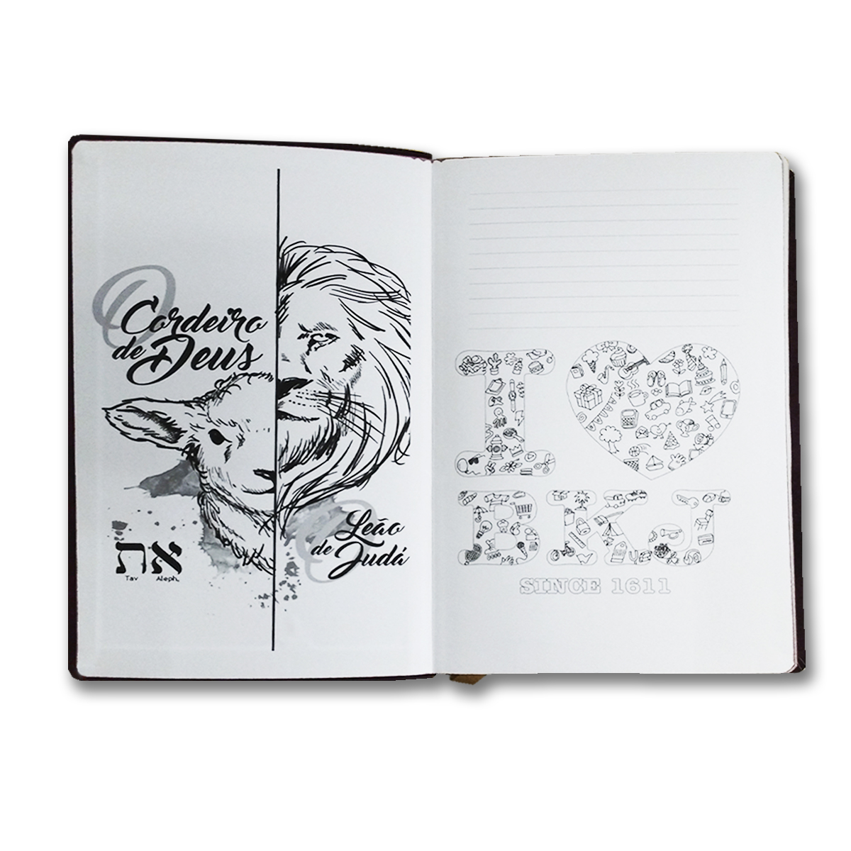 BÍBLIA BKJ1611 ULTRAFINA LETTERING BIBLE capa semiluxo faith love hope ...