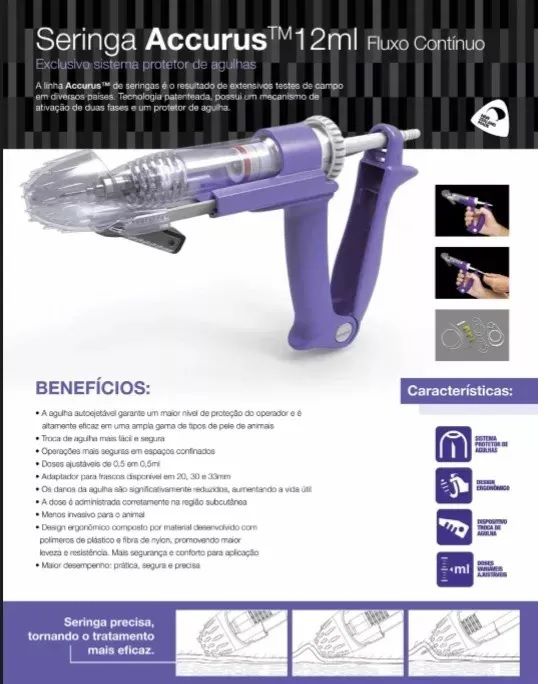 Seringa Pistola Accurus 12ml Fluxo Continuo - Simcro - Completa ...