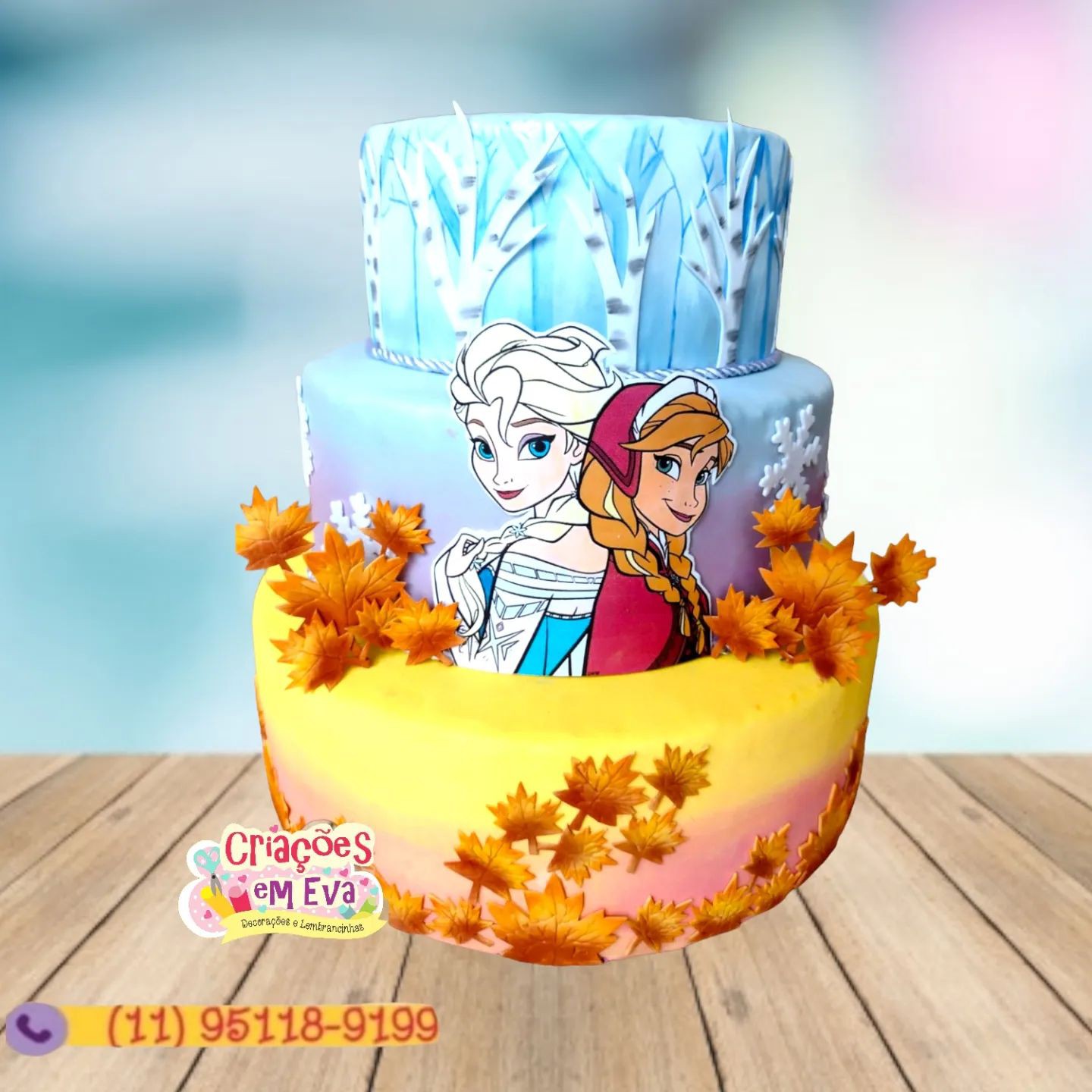 Bolo Fake Frozen - Criações em EVA