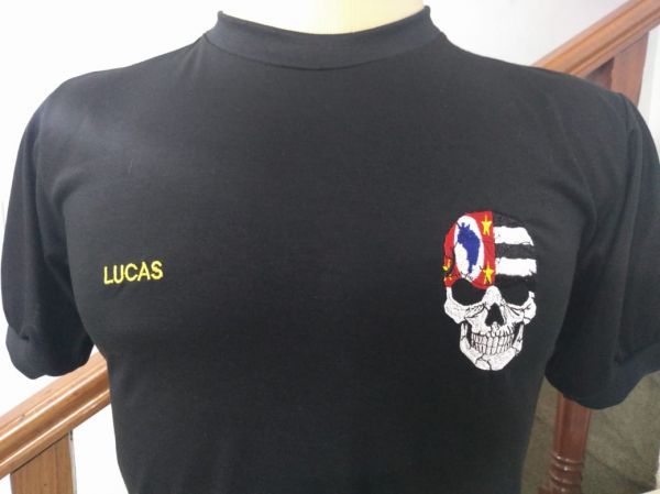 CAMISETA CAVEIRA SÃO PAULO - Militar SP-Artigos Militar