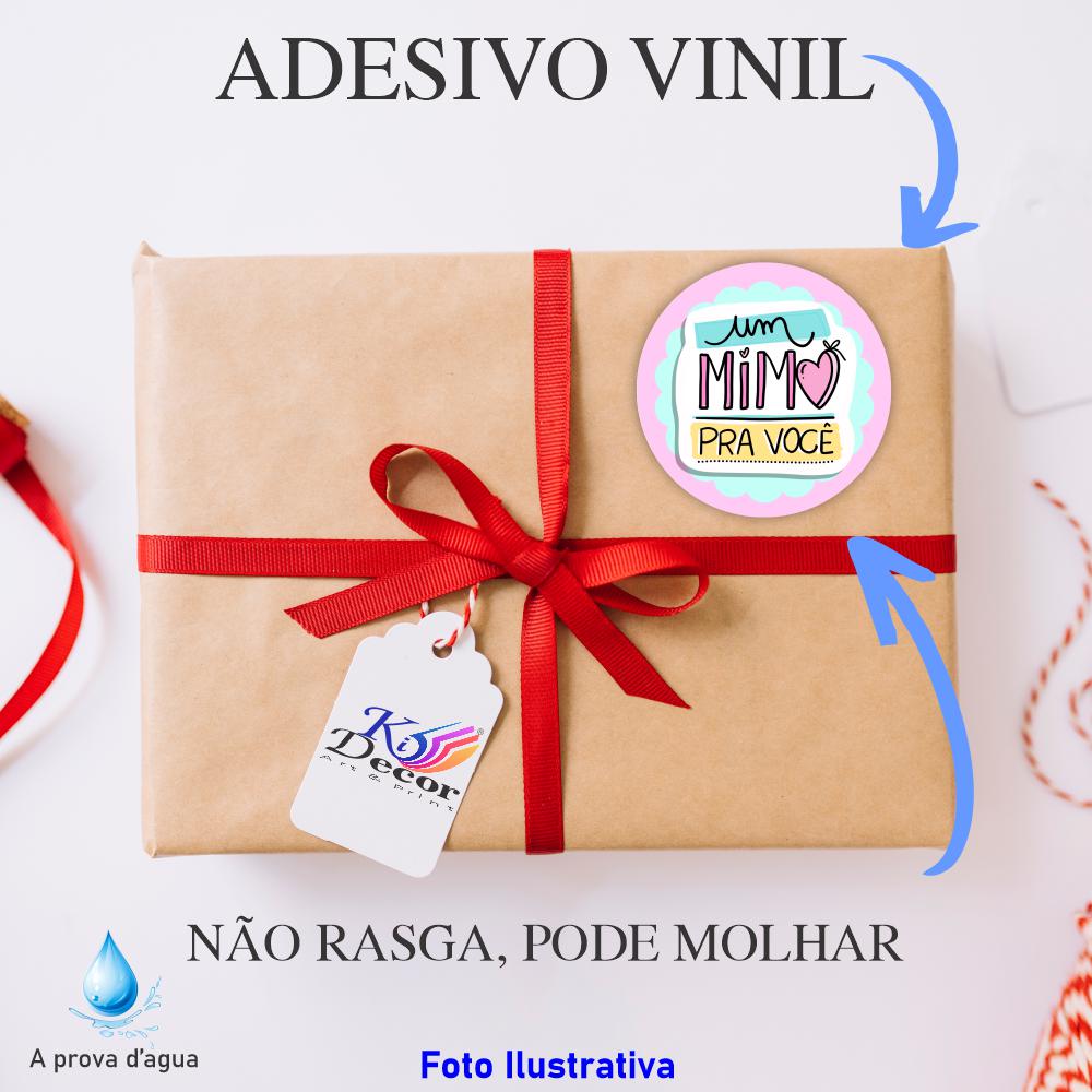 Etiqueta Adesiva "UM MIMO PRA VOCÊ" ROSA - KiDecor