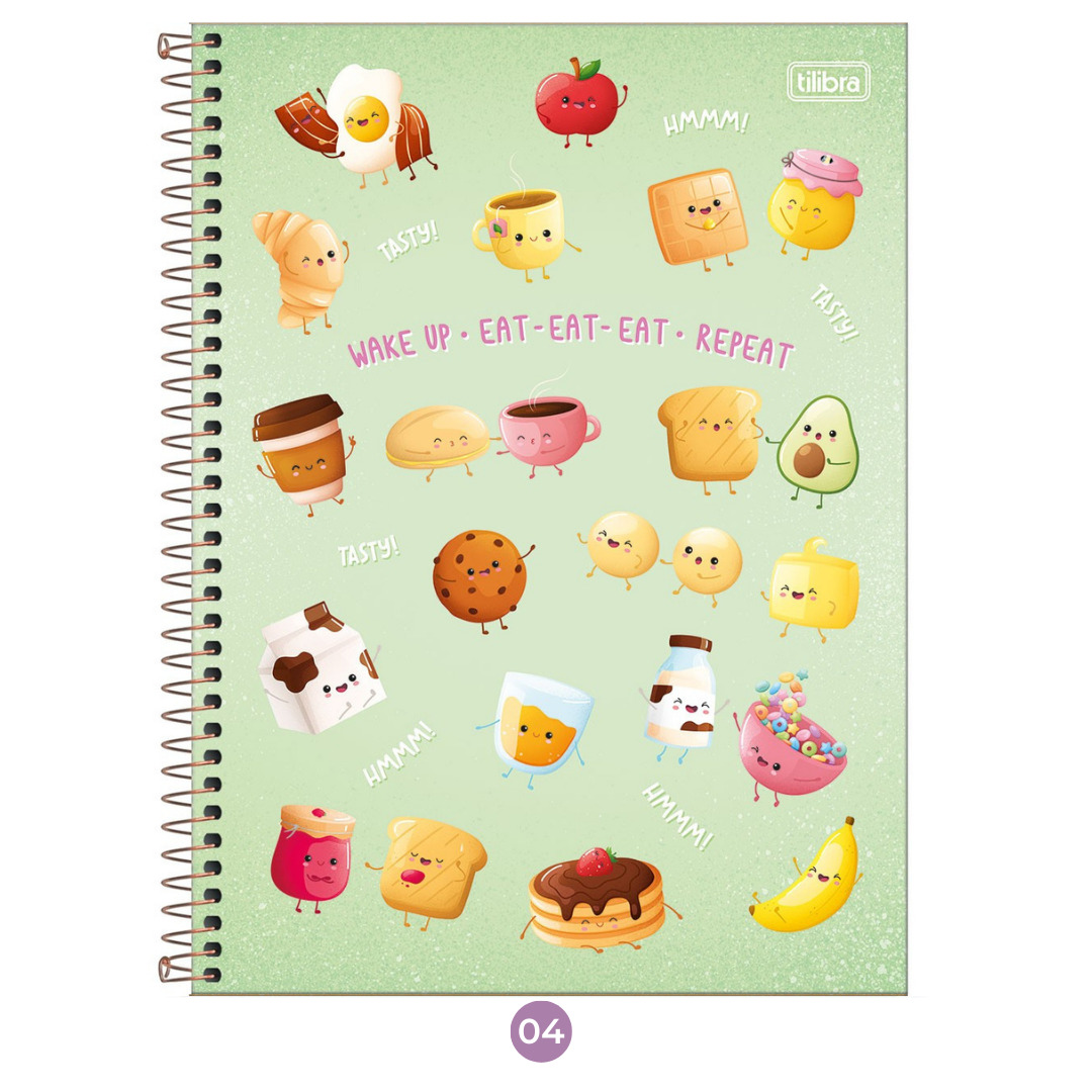 Caderno Espiral Colegial Taste 80 Folhas 1 Matéria | Tilibra - Namastê ...