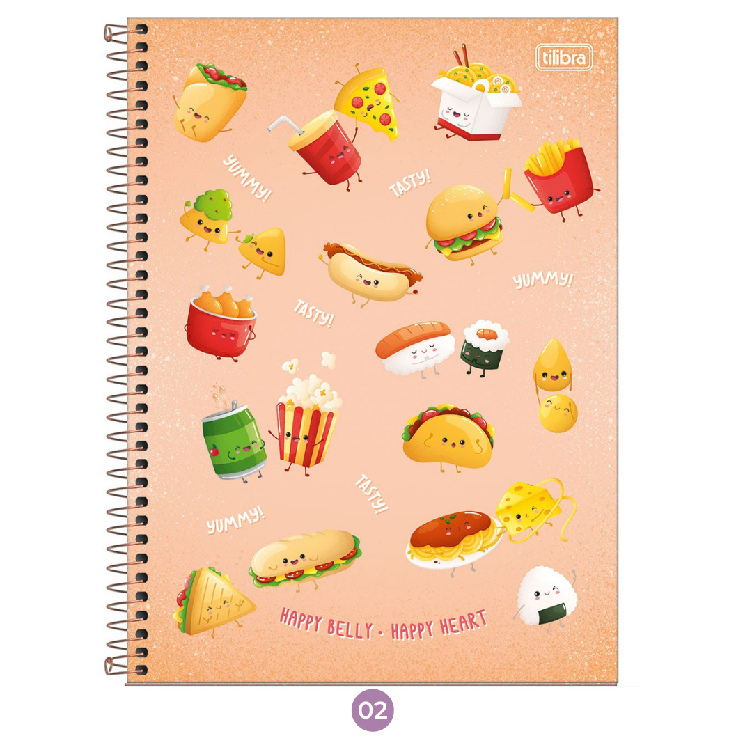 Caderno Espiral Colegial Taste 80 Folhas 1 Matéria | Tilibra - Namastê ...