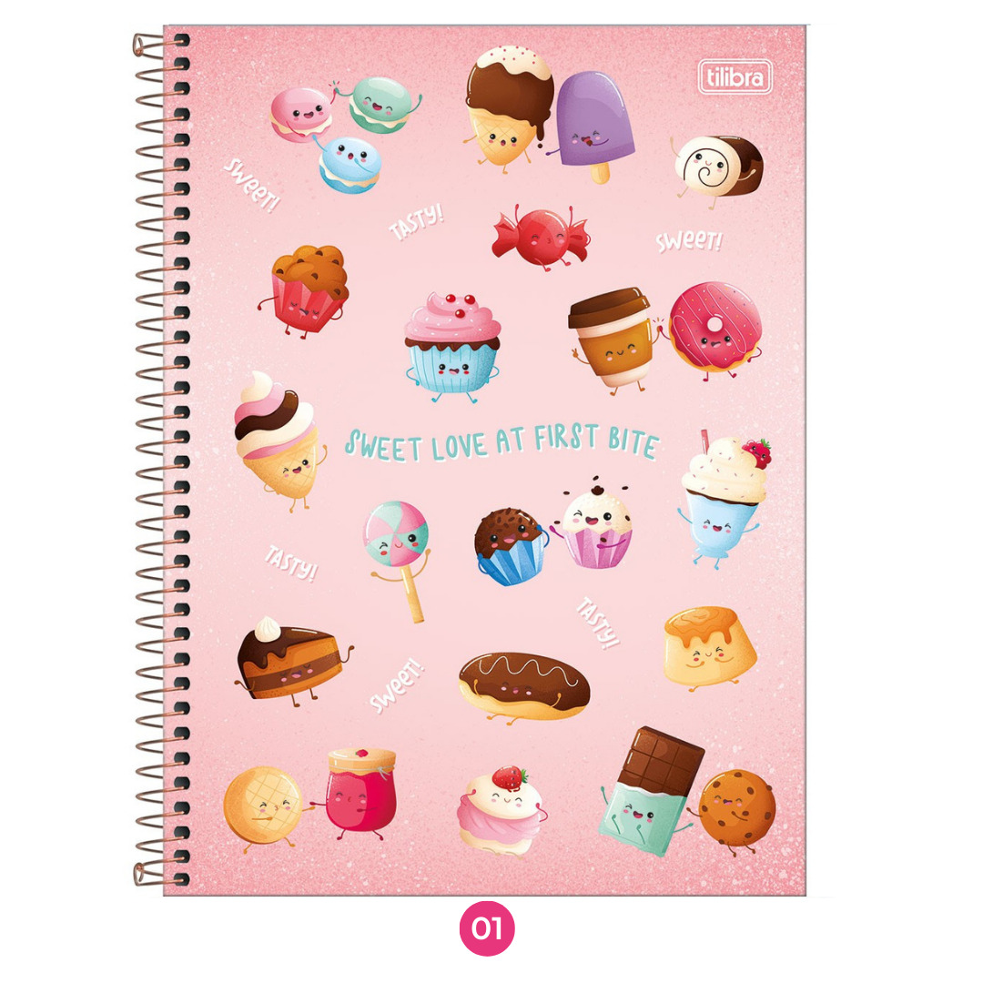 Caderno Espiral Colegial Taste 80 Folhas 1 Matéria | Tilibra - Namastê ...