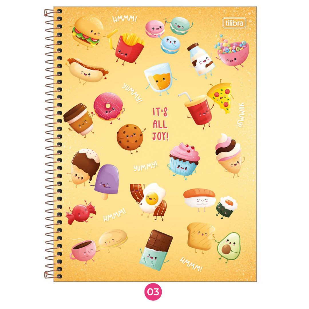 Caderno Espiral Colegial Taste 80 Folhas 1 Matéria | Tilibra - Namastê ...